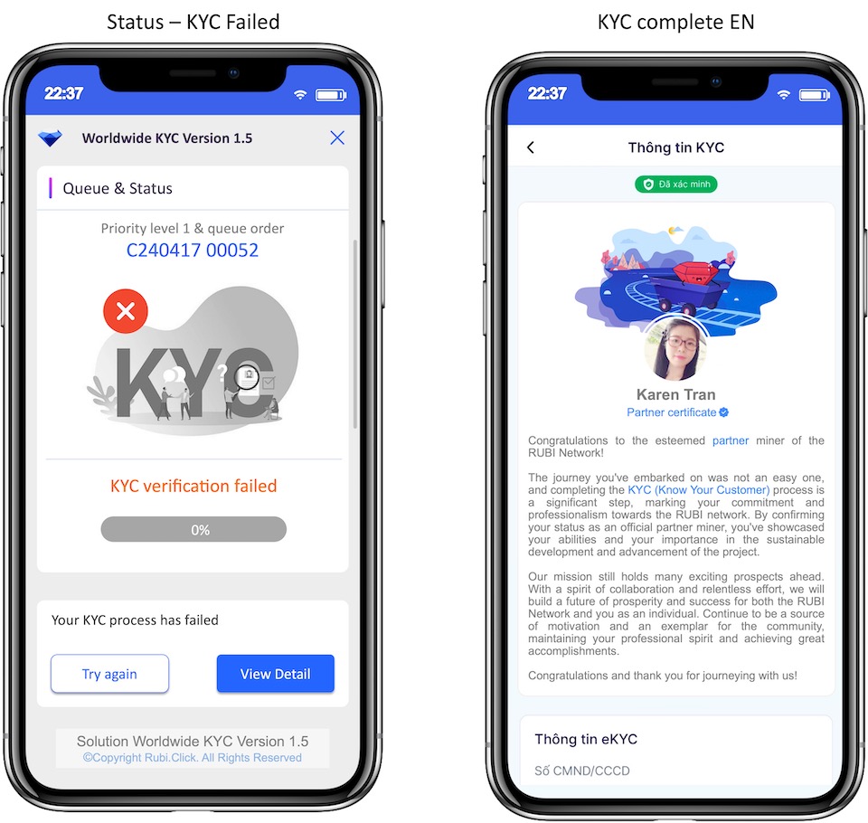 Rubi.Click | Guide to performing KYC & seeking support